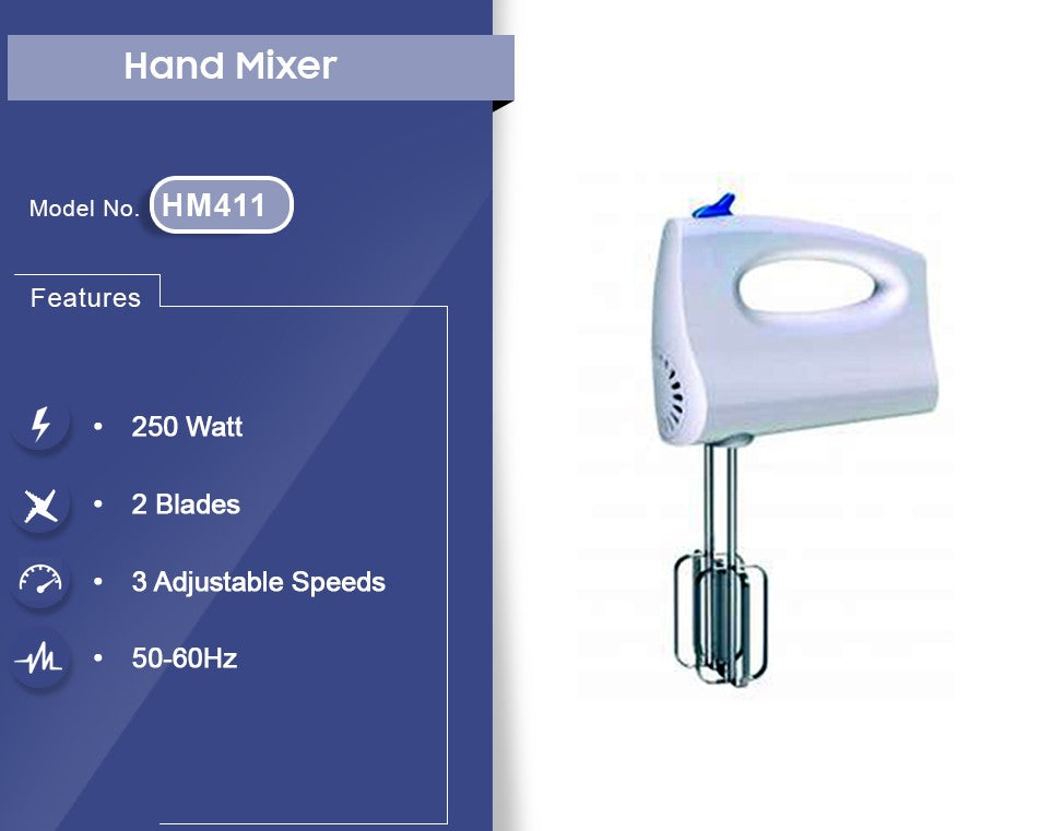 Nasco Hand Mixer HM411 (250 WATT) – BestPrice Ghana